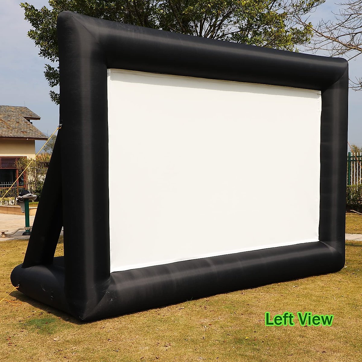 staelea 21ft Inflatable Projector Movie Screen for Outside and Indoor Theater Projector Screen，Supports Front and Rear Projection，Includes a Powerful Fan, Strapping, Repair Kit and Storage Bag