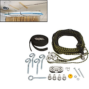 Suspenz Ceiling Hoist Overhead Storage | Garage Pulley System | Kayak Canoe SUP Cargo Box | Multiple Sizes