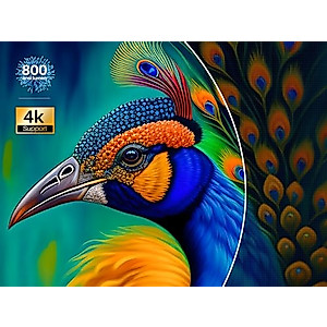 GooDee Smart 4K Projector with 5G WIFI and Bluetooth, Netflix/Amazn Prime Video Certified, Dolby Audio, 800ANSI Outdoor Projector, 400" Zoom Home Theater Projector Compatible with TV Stick,iOS,Android