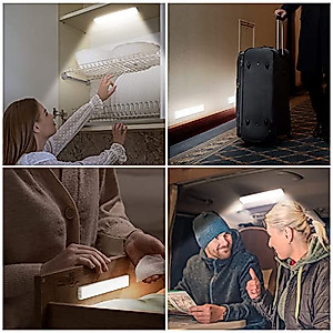 BLS LED Closet Lights, 38 LED Wireless Under Cabinet Lighting Battery Operated Lights with Remote, 1500mah Battery Powered Lights, USB Rechargeable Motion Sensor Light Indoor, Dimmable 3 Colors 3 Pack