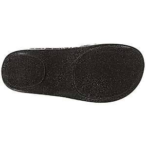 Mini Melissa Girl's Mini Campana Zig ZAG VI Mary Jane, Black Glitter, 7 M US Toddler