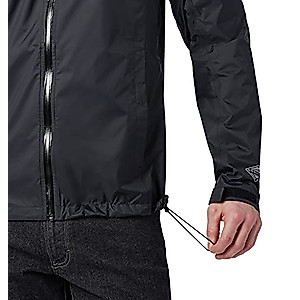 Columbia Men's Evapouration Rain Jacket, Waterproof and Breathable-, Black, Medium
