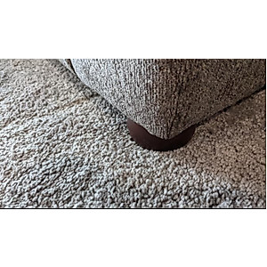 Mysummer 4PCS Round Furniture Bun Feet 2" Tall Replacement for Armchair Sofa Chair Loveseat Ottoman Dresser Legs (Walnut)