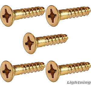 Phillips Flat Head Wood Screw Solid Brass #6X3/8 Qty 50