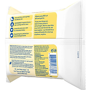 Johnson's Hand & Face Baby Wipes, 25 Count (Pack of 6)