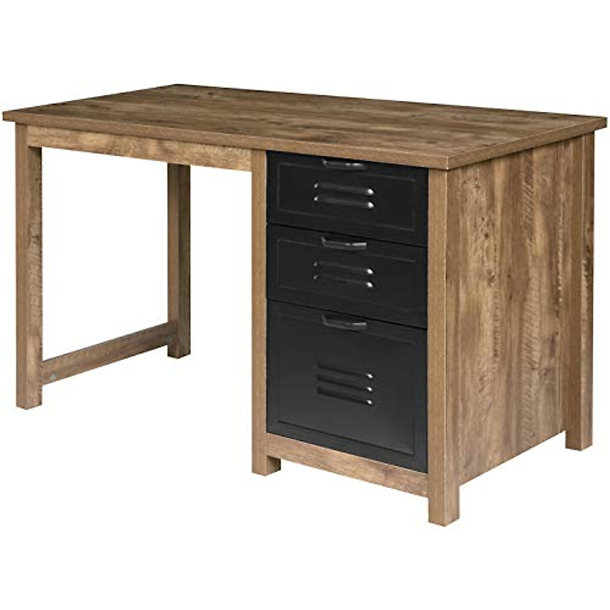 OneSpace Norwood Range 3-Drawer Locker Writing Desk, Oak