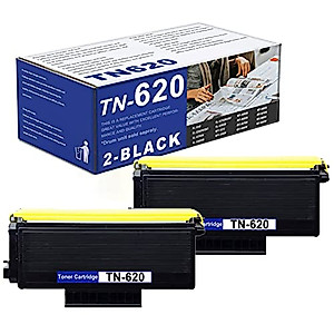 2 Pack TN-620 TN620 Black Toner Cartridges Replacement for Brother MFC-8370 8460N 8470DN 8660DN 8480DN 8880DN 8670DN 8860DN 8680DN 8690DN 8890DW 8870DW DCP-8060 8065DN 8080DN 8085DN Printer.