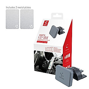 Koomus Pro CD-M CD Slot Magnetic Cradle-less Smartphone Car Mount Holder for all iPhone and Android Devices, Single , Black