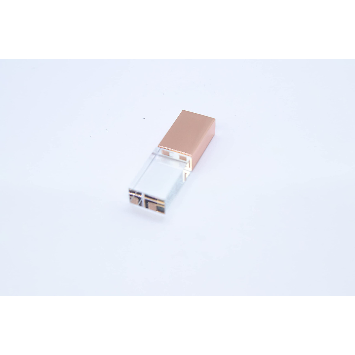 Crystal USB Flash Drive 2.00 Wedding OR Special Moments in Metal Box with Word Memories ( 16 GB, Rose Gold)