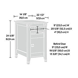 Sauder Carson Forge Side Table, Washington Cherry finish