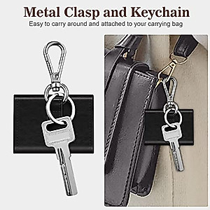 Fintie Case for AirPods Pro 2nd Generation (2022) / AirPods Pro (2019), Premium PU Leather Magnet Closure Protective Portable Cover with Metal Clasp and Keychain, Black