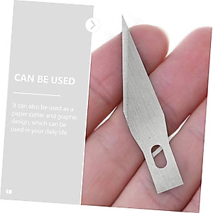 VILLCASE 1 Box Carving Blade Tools Replacement Blades Craft Blades Trimming Wood Blades Steel Crafting Blades Carving Cutter Blades Model Making Blades Tool Steel Carving Cutting
