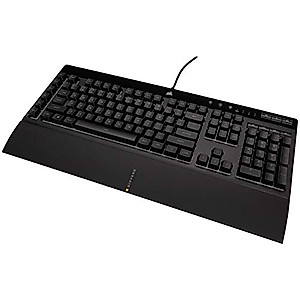 Corsair K55 RGB PRO XT - Dynamic Per-Key RGB Backlighting - Six Macro Keys with Elgato Stream Deck Software Integration-IP42 Dust and Spill-Resistant-Detachable Palm Rest-Media and Volume Keys-Black