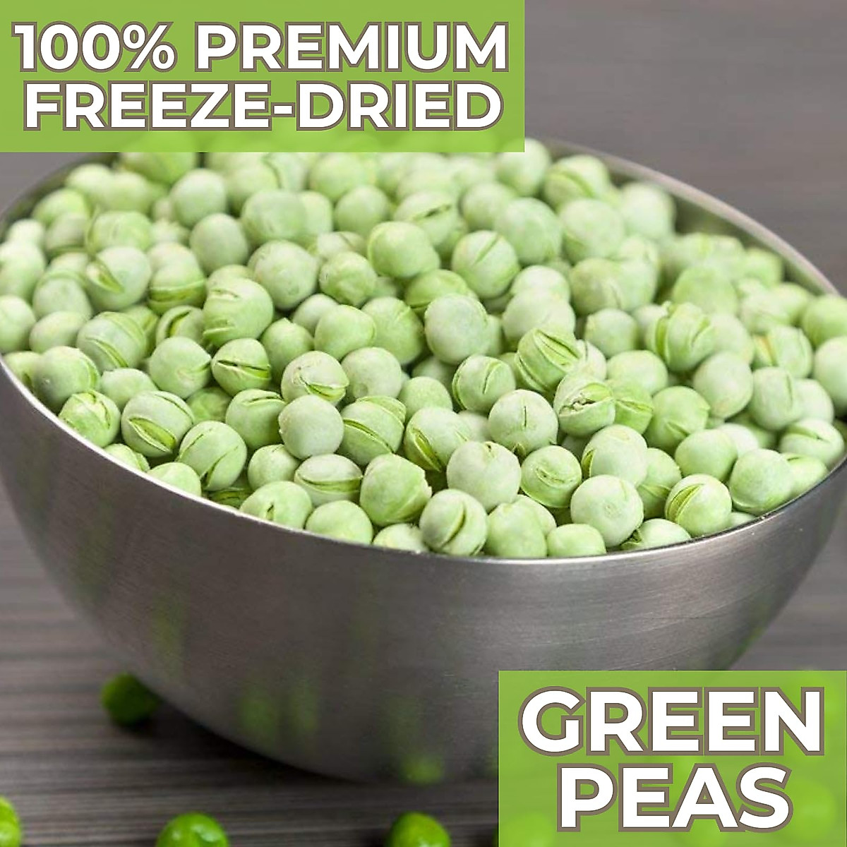 Nutristore Freeze Dried Green Peas | Vegetables for Healthy Snack or Long Term Storage | Emergency Survival Canned Food Supply | Bulk #10 Can Veggies | 25 Year Shelf Life | 20 Servings, 18.3 oz