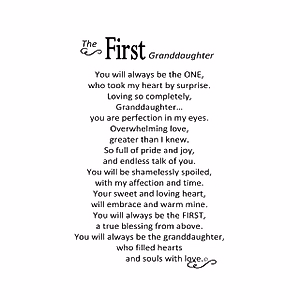 The Grandparent Gift Frame Wall Decor, First Granddaughter