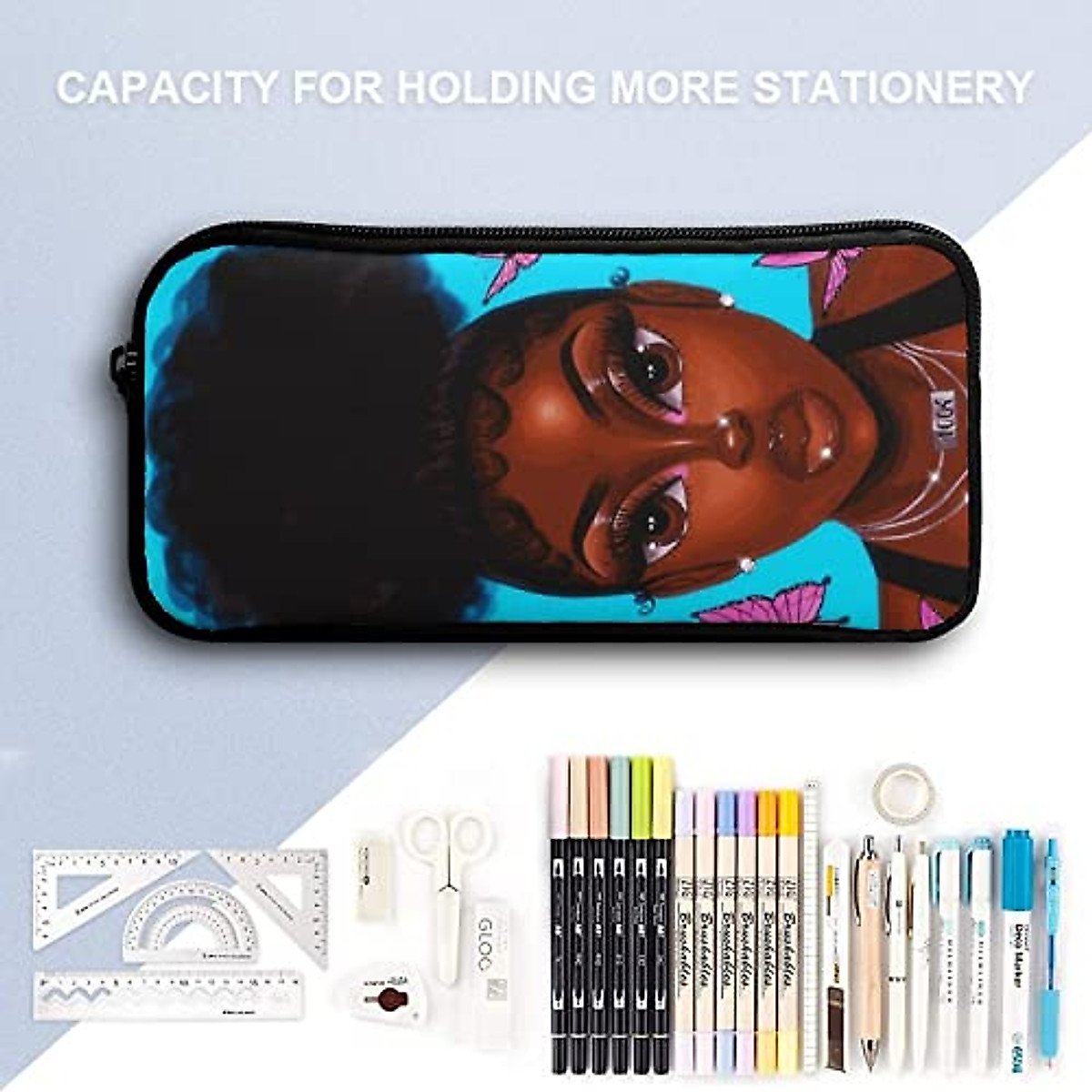 African American Girl Backpack Bookbag With Shoulder Bag Pencil Bag Set Bookbags 3pcs Set One Size