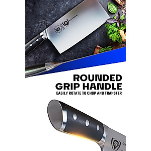Dalstrong Chinese Cleaver Knife-9"- Gladiator Series 'R'-High Carbon Steel - Razor Sharp - Black Handle - Giftable Meat Cleaver, Vegetable Knife-w/Sheath - NSF Certified