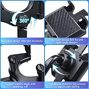 2 Pack Rearview Mirror Phone Holder for Car 360°Rotatable and Retractable Car Phone Holder Multifunctional Adjustable Phone Navigation Holder Universal Car Rearview Mirror Bracket for All Phones