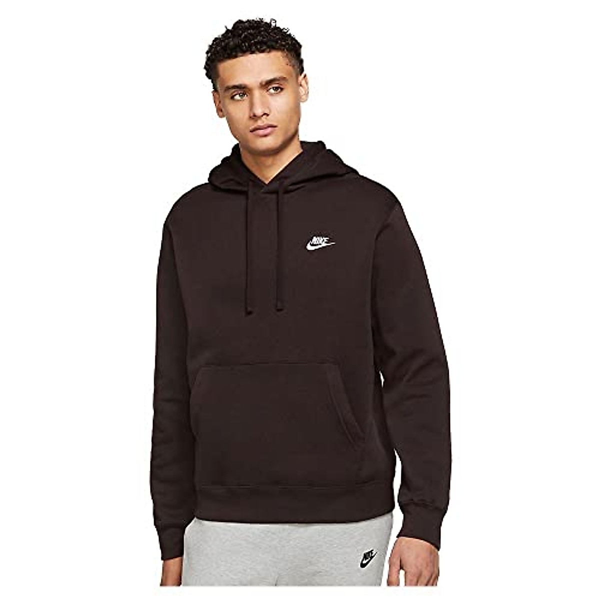 Nike Men's NSW Club Pullover Hoodie Jersey (as1, alpha, x_l, regular, regular, Brown Basalt, X-Large)