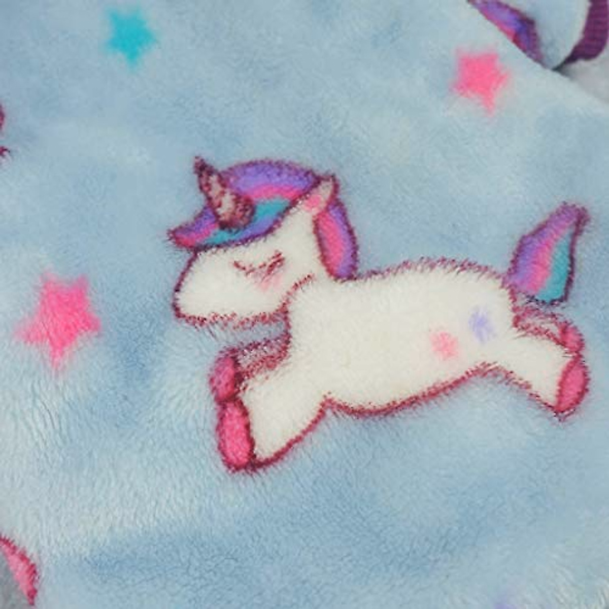 Fitwarm Unicorn Pet Clothes for Dog Pajamas Coat Cat PJS Jumpsuit Soft Velvet Purple Large