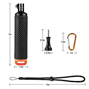 Yullmu Floating Hand Grip, Waterproof Pole Mount for GoPro Hero 9/8/7/6/5/4/3/3+/2/1 Session, Handle Mount Accessories for Fusion AKASO DJI Osmo Action Cameras