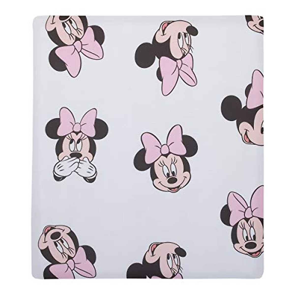 Disney Minnie Mouse - Blushing Minnie - 4 Piece Toddler Bed Set - Coral Fleece Toddler Blanket, Fitted Bottom Sheet, Flat Top Sheet, Standard Size Pillowcase