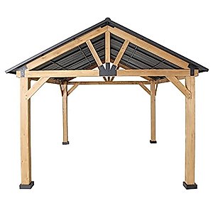 Westerly Solid Wood Gazebo Pavilion for Patio Deck Backyard (14' x 12')