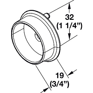 Premium 1 5/16 Inch Diameter Round Wardrobe Tube Closet Rod with End Supports (Chrome, 24" Wide Space)