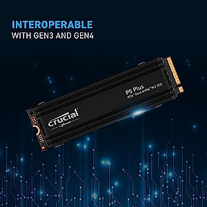 Crucial P5 Plus 2TB Gen4 NVMe M.2 SSD Internal Gaming SSD with Heatsink, Compatible with Playstation 5(PS5) - up to 6600MB/s - CT2000P5PSSD5