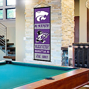 Kansas State Wildcats Banner and Scroll Sign