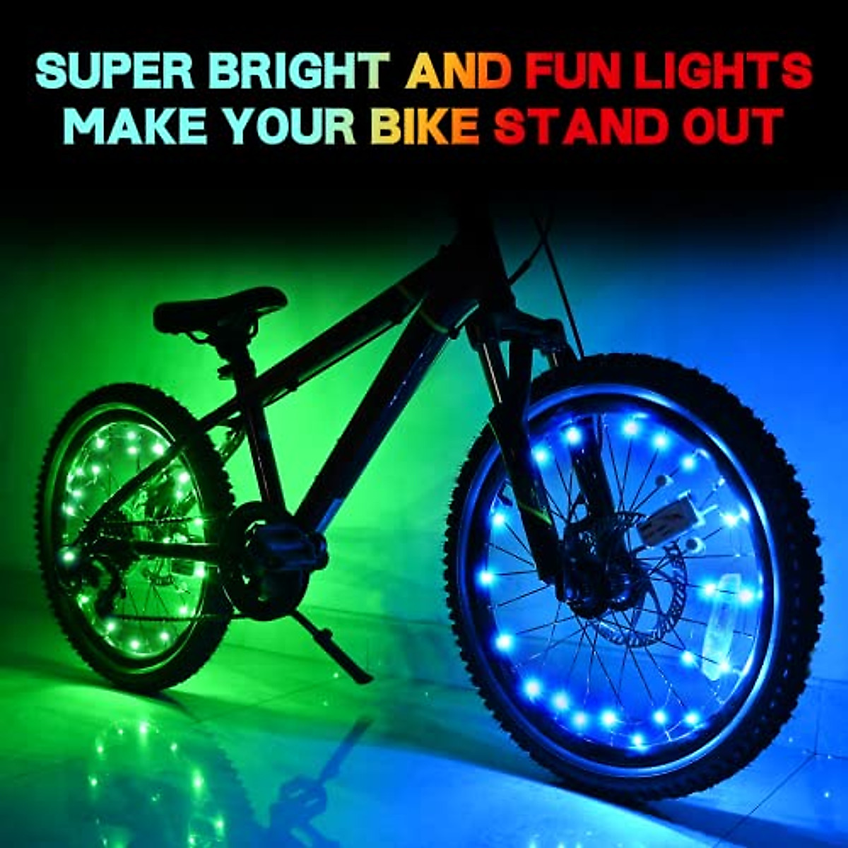 TINANA 2 Tire Pack LED Bike Wheel Lights Ultra Bright Waterproof Bicycle Spoke Lights Cycling Decoration Safety Warning Tire Strip Light for Kids Adults Night Riding (Pink 2pack)