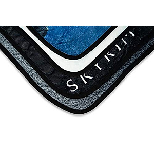 JUST FUNKY The Elder Scrolls Skyrim Video Game Fleece Throw Blanket | Skyrim Soft Blankets and Throws | Official The Elder Scrolls Skyrim Throw Blankets | Measures 60 x 45 Inches