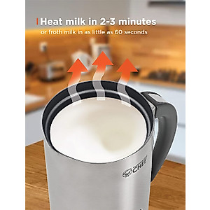 COMMERCIAL CHEF Cordless Milk Frother for Hot and Cold Milk, Cordless Frother, Milk Frother Handheld for Kitchen Coffee Bar, Cappuccino, and More