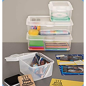 Sterilite Plastic FlipTop Latching Storage Box, Clear (12 Pack) 18038612