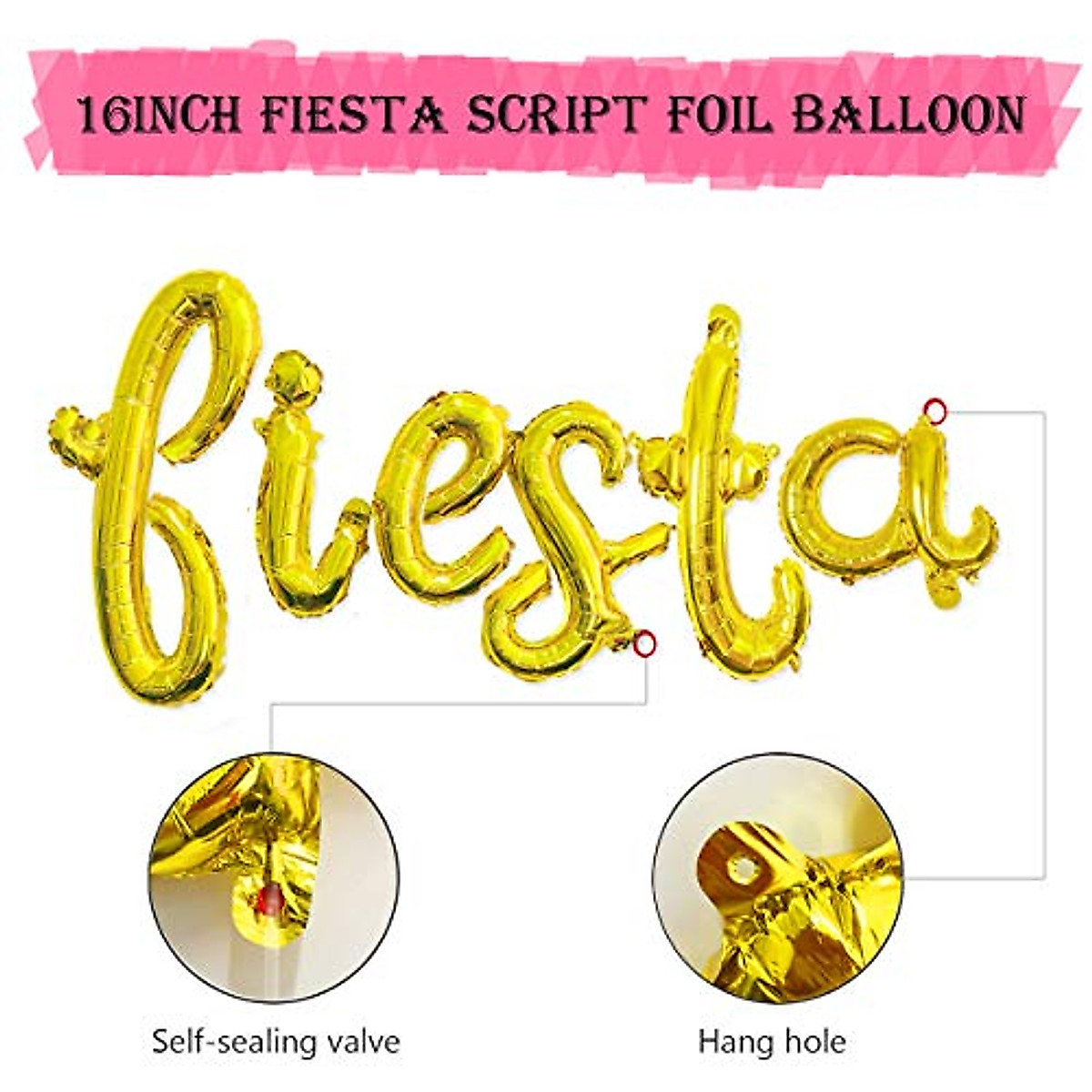 Fiesta Balloons Garland Kit Latex Balloons Balloon Arch Strip Set for Cactus Baby Shower Decorations Mexican Fiesta Party Decorations