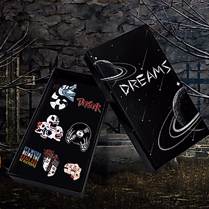 Pibupibu 7 Pack Punk Enamel Pins Funny Skeletons Snake Pins for Jacket Backpacks (Berserk)