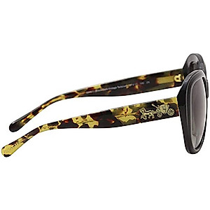 COACH HC8207-544911 Sunglasses LI634 BLACK/DARK VINTAGE TORTO Non-Polarized 57mm