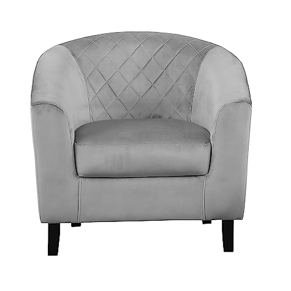 Urban Home Furniture Wesley Tub, Barrel, Accent Chair, Ottoman, Footrest, Grey