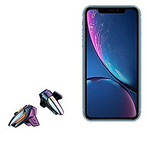 BoxWave Gaming Gear Compatible with Apple iPhone XR (Gaming Gear by BoxWave) - Touchscreen QuickTrigger, Trigger Buttons Quick Gaming Mobile FPS for Apple iPhone XR - Jet Black