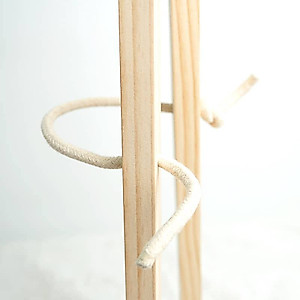 Wooden Play Gym for Baby FOLDABLE Infant Activity Set WILD WEST ADVENTURES Cowboy Natural Wooden Montessori Mobile Toys with Wooden Frame Play Gym Activity Set and Handmade Crochet teething toys