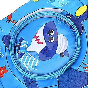 ITUBLE Dry Wet Separated Swim Bags for Swimmers Shark Pool Gear Drawstring Gym Bag Beach Backpack for Women Men Boys Girls Teener Camping Hiking Shopping Swimming Dance Travel With Shoe Compartments