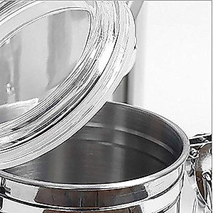 SILVERONYX Stainless Steel Canisters for the Kitchen - Beautiful Airtight for Kitchen Counter, Medium 64 fl oz, Food Storage Container, Tea Coffee Sugar Flour Canisters Medium 64oz - 4 Piece