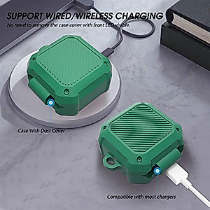 Winproo One-Piece Armor Cover Compatible Galaxy Buds 2 / Pro 2021 Galaxy Buds Live 2020 Case, Silicone Shock Resistant Samsung Earbuds Full Body Protective Case with Zipper Box and Keychain