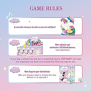 POP MART 12 Boxes Compatible for Hasbro My Little Pony Natural Series Character Popular Collectible Art Toy Hot Toys Cute Figure Creative Gift, for Christmas Birthday Party Holiday