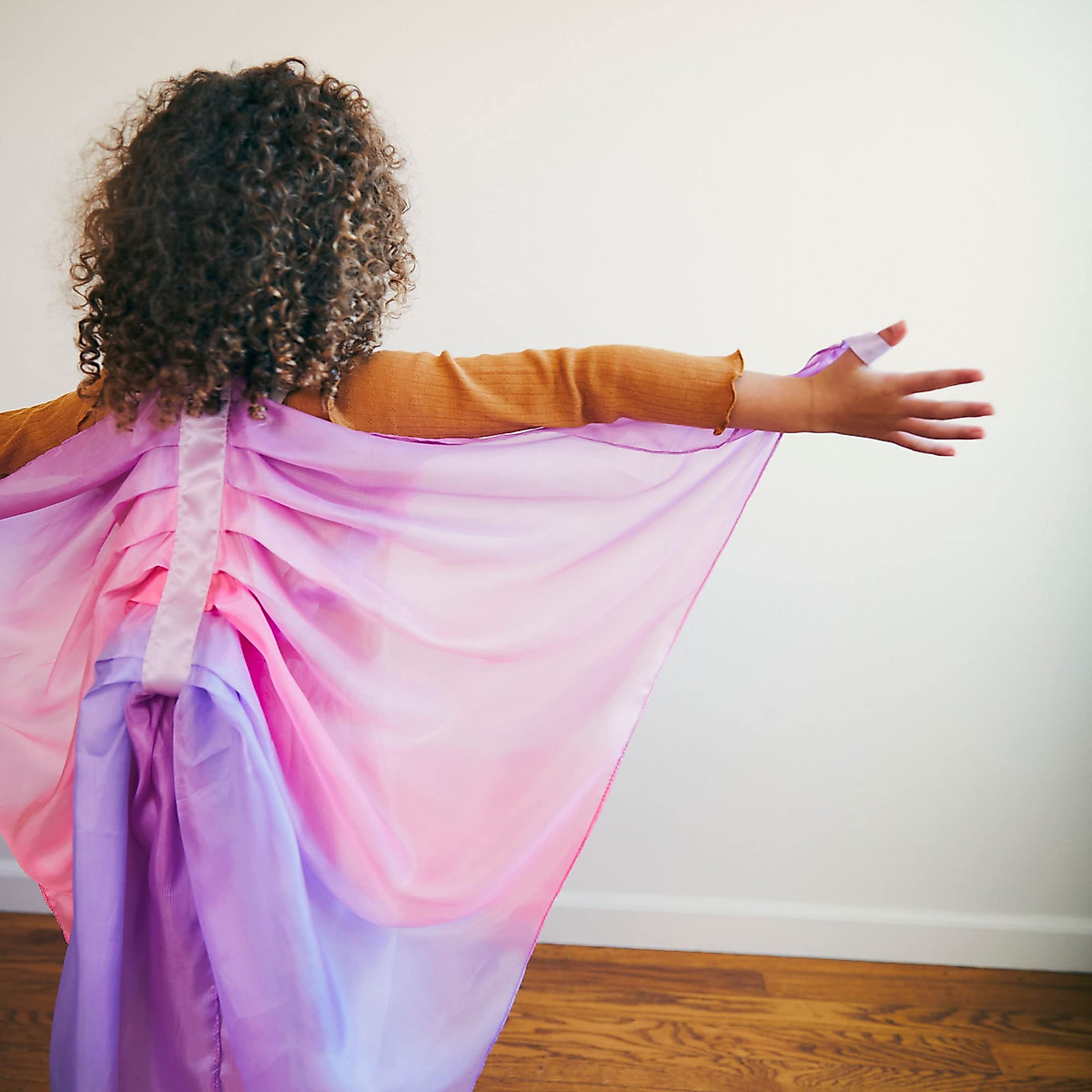 Sarah's Silks Blossom Fairy Wings | Butterfly Costume for Kids, Real Natural Silk Montessori Waldorf Toys Dress Up for Pretend Play | Hand Dyed Toy for Girls Ages 3-8