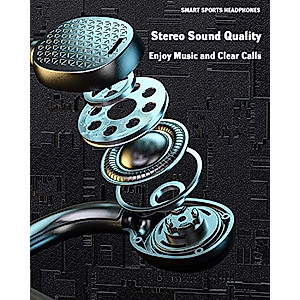 X6 Air Conduction Headphones，Open Ear Bluetooth Headphones CVC8.0 Noise Cancelling Stereo Wireless Earphones，LED Power Display Waterproof Headset with Built-in Mic（Black）