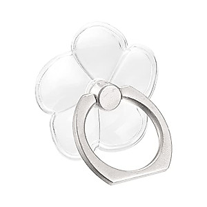 uxcell Transparent Phone Ring Holder, Clear Finger Grip Stand for Phone, Case, Tablet (Leaves Shape)