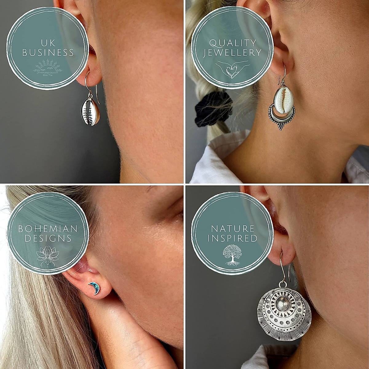 81stgeneration Women's Men's White Bone Fake Taper Stretcher Plug Flower Spiral Tribal Earrings