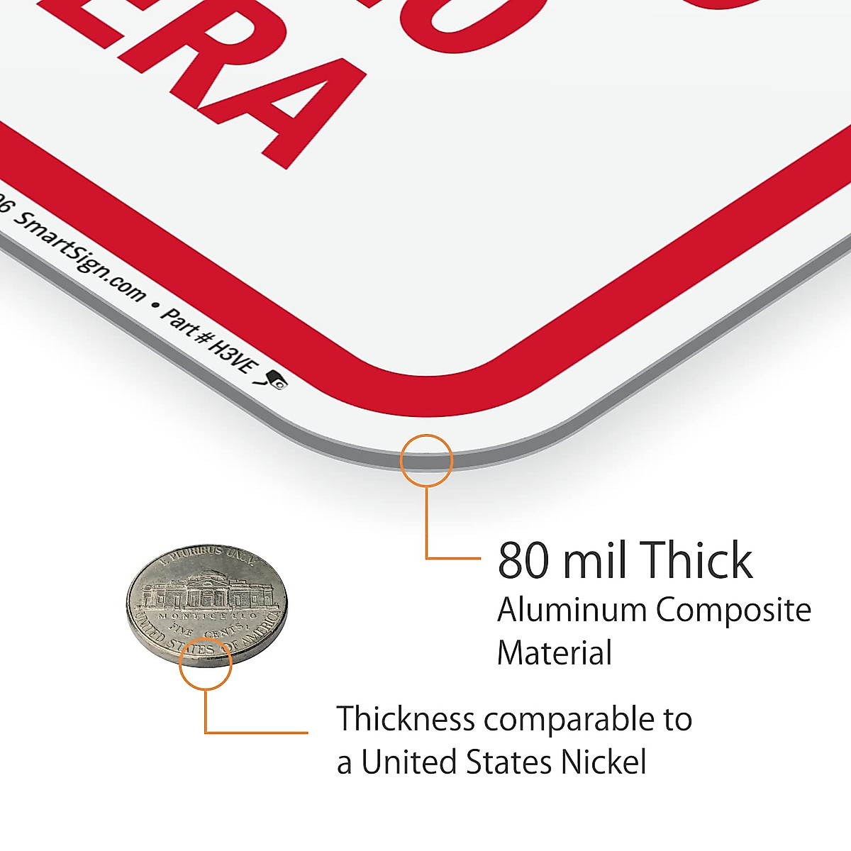 SmartSign Notice All Activities Monitored By Video Camera Sign - 2 Pack, 18 x 12 inch, 2mm Aluminum Composite, Red/Black on White, Made in USA