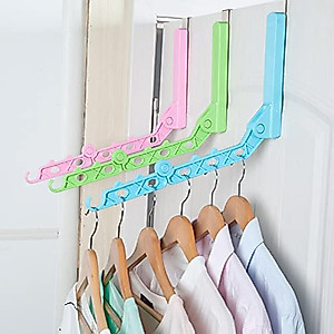 Alipis White Clothing Rack Portable Clothes Rack 6 Home Foldable Poratble Cabinet Over White Blue Door + Drying Rack Holes for Underwear Clothes Dorm Socks Hanger White Clothing Rack
